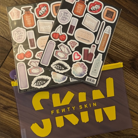 Fenty Beauty | Other | Fenty Beauty Skin Care Sticker Set With Pouch ...